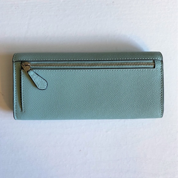 Coach | Bags | Coach Soft Envelope Wallet Light Teal Leather Nwt | Poshmark